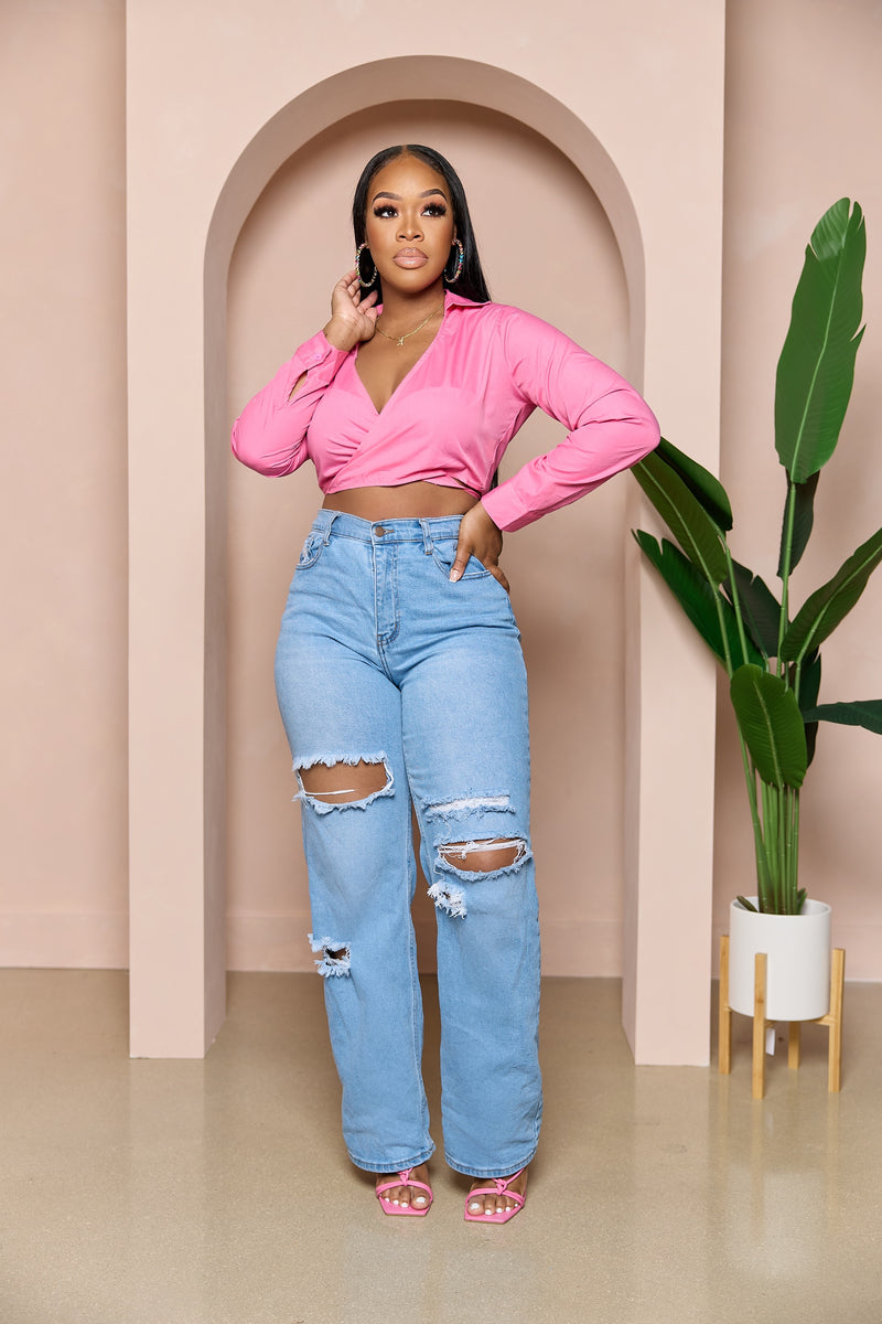 The “Ellie” Pink Top – Chique Me